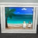 Hand Painted Beach Scene With Shell People 8x10 With Frame - Etsy