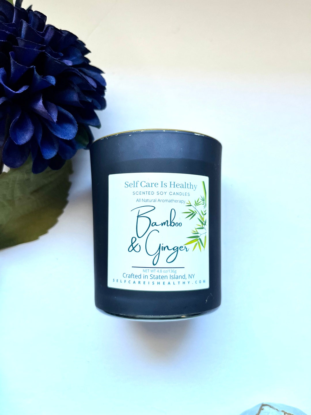 Bamboo & Ginger Candle - Self Care is Healthy Candles - 6oz Jar - Gift ...