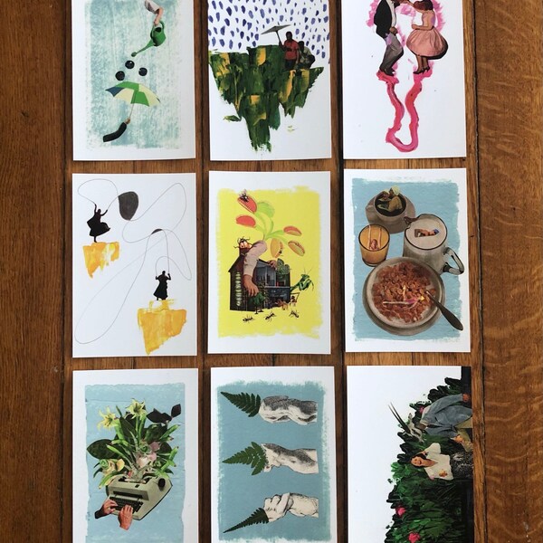 Postcard Collage - Etsy