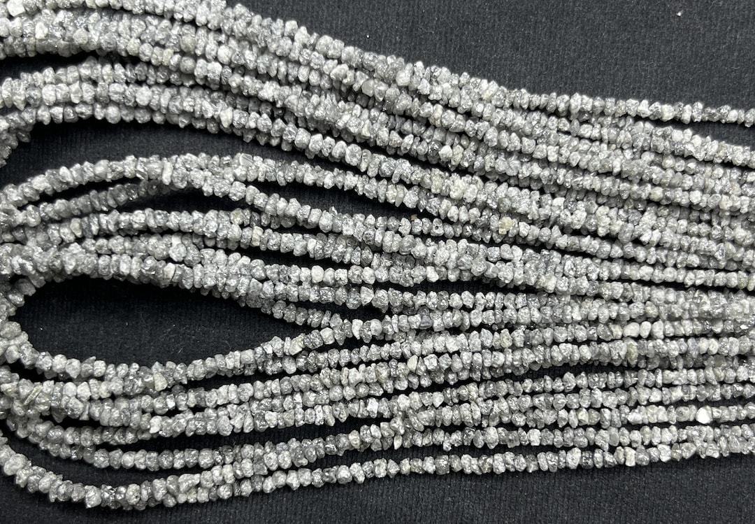 AAA+ Natural Grey Diamond Uncut Beads Grey Raw Diamond Conflict Free ...