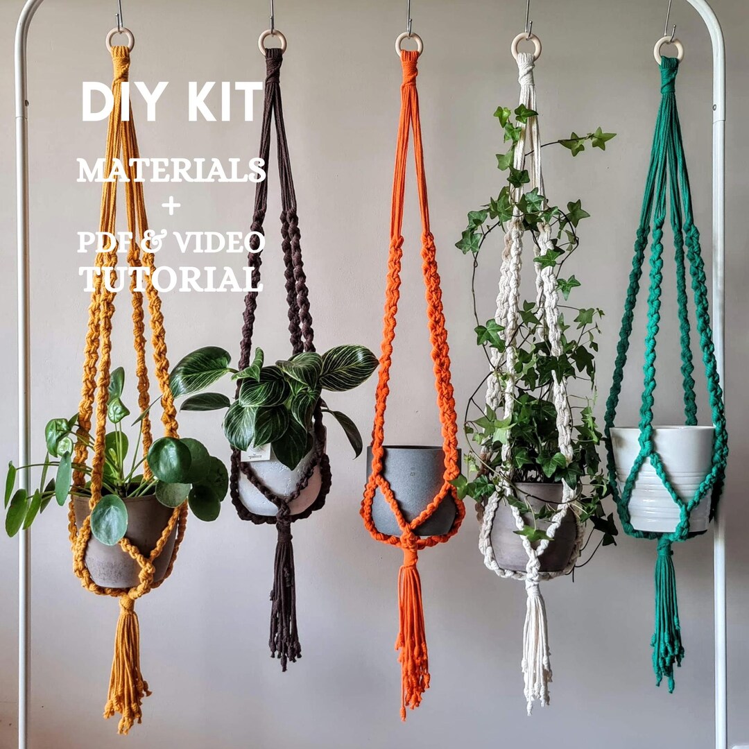 DIY Macrame Plant Hanger Kit, Beginner Macrame Kit, PDF Tutorial ...