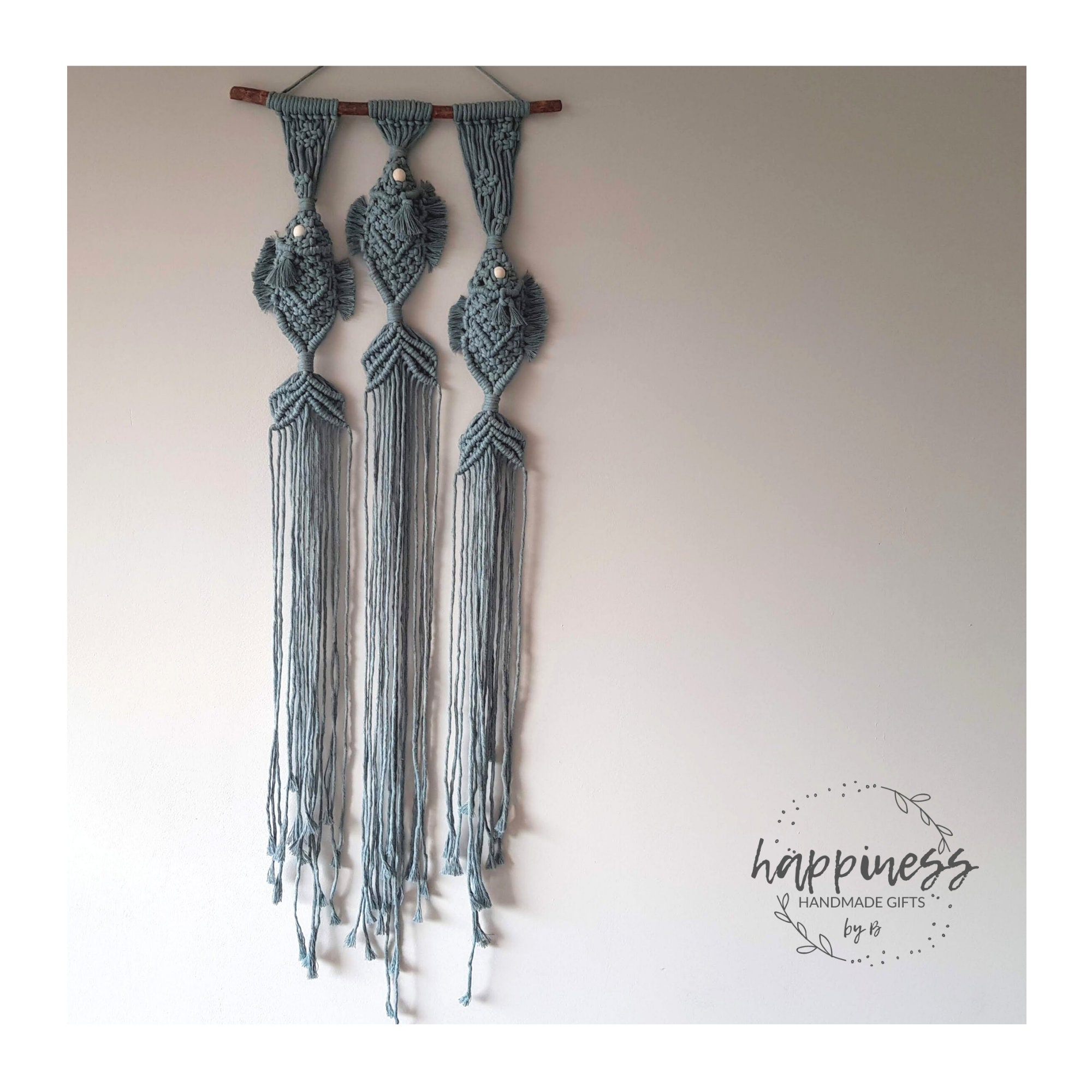 DIY Macrame Kit Fish Macrame Wall Hanging Kit Macrame | Etsy