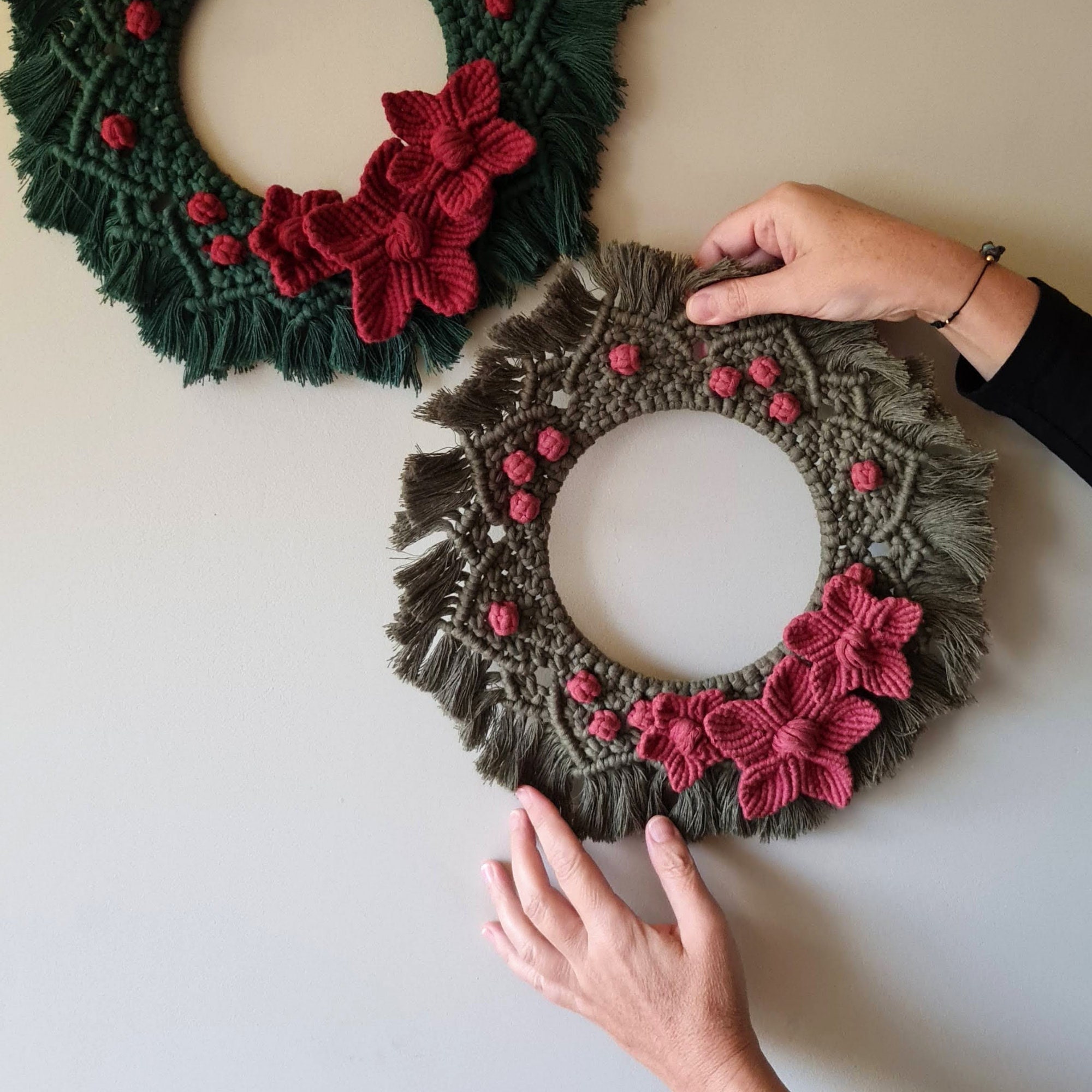 Macrame Pattern PDF Macrame Wreath Pattern Floral Wreath | Etsy