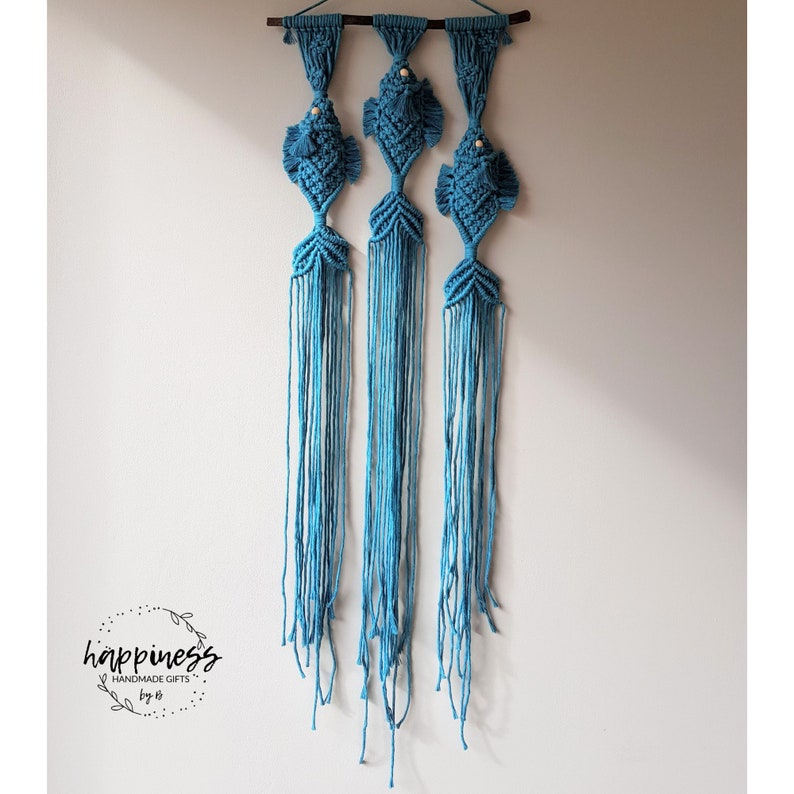 Macrame Fish Wall Hanging Under the Sea Decor Macrame Mural - Etsy
