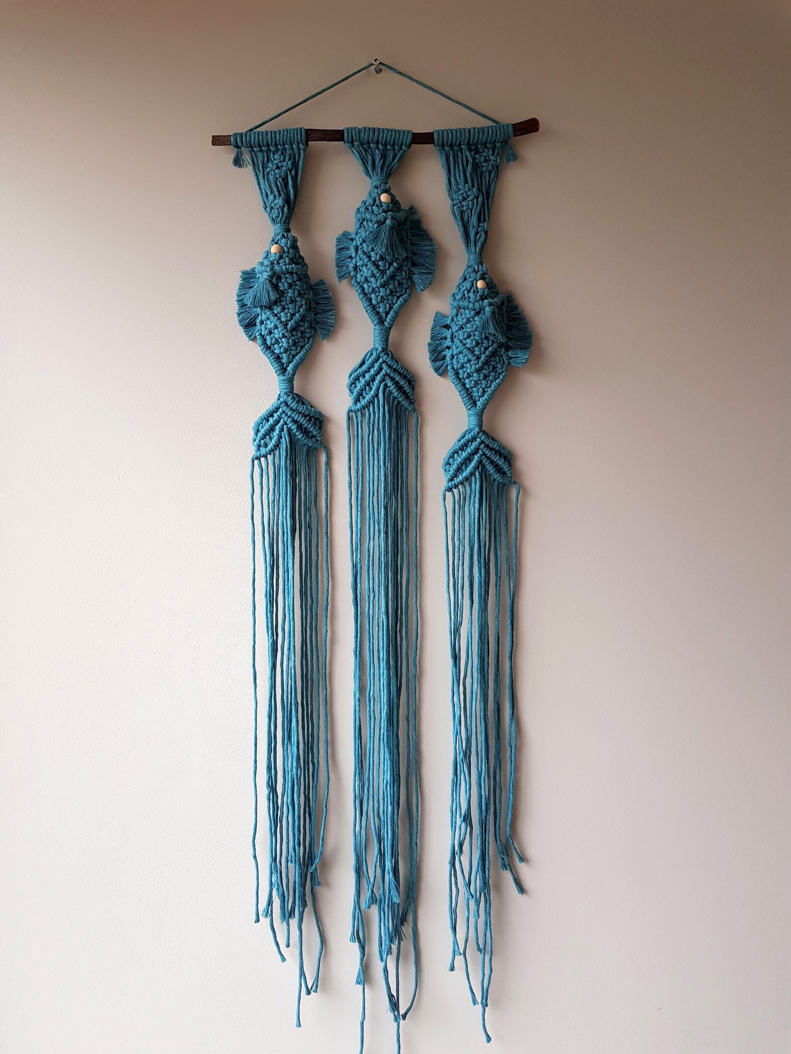 Macrame Pattern, Fish Macrame Wall Pattern, Beginner Intermediate, PDF ...