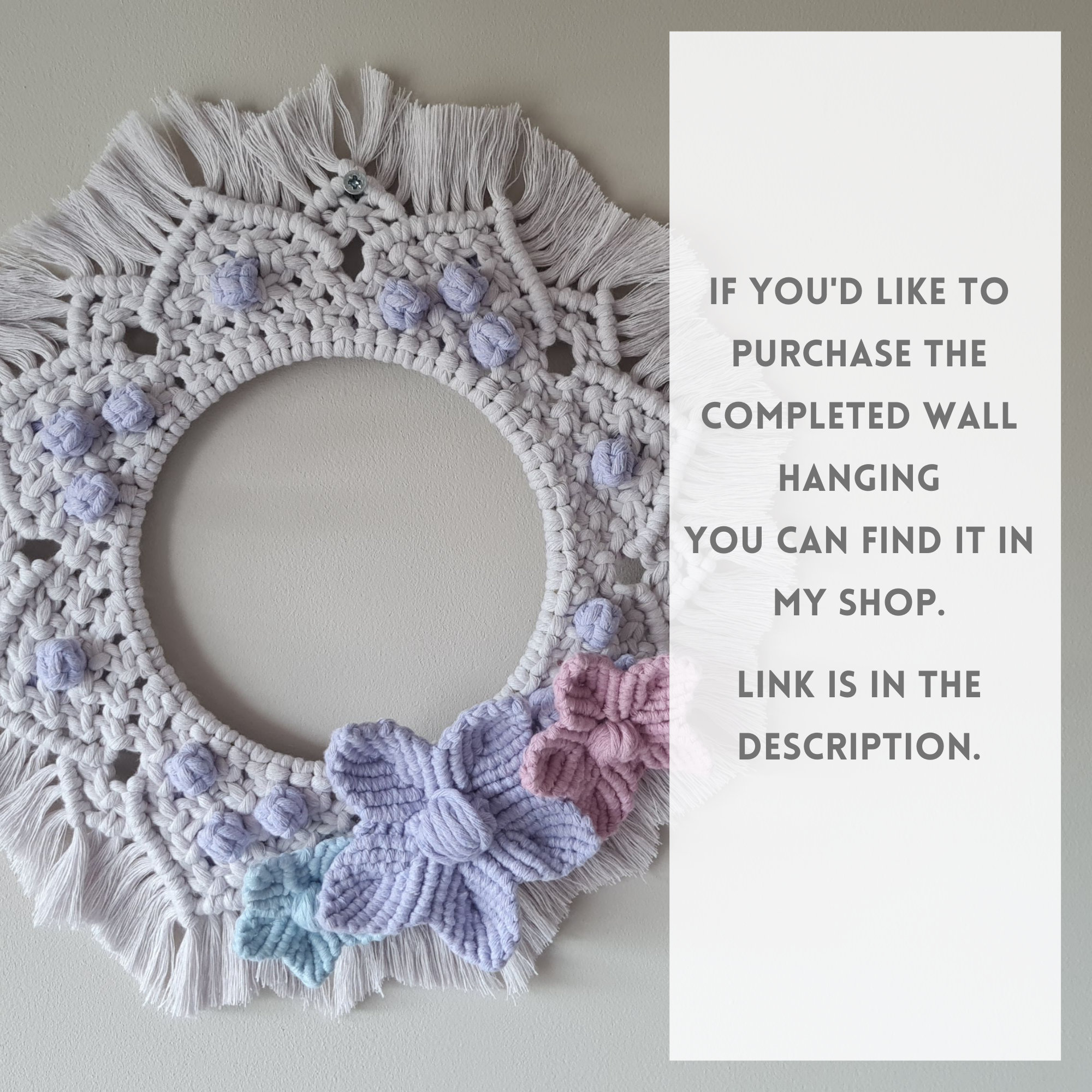 Macrame Pattern PDF Macrame Wreath Pattern Floral Wreath | Etsy