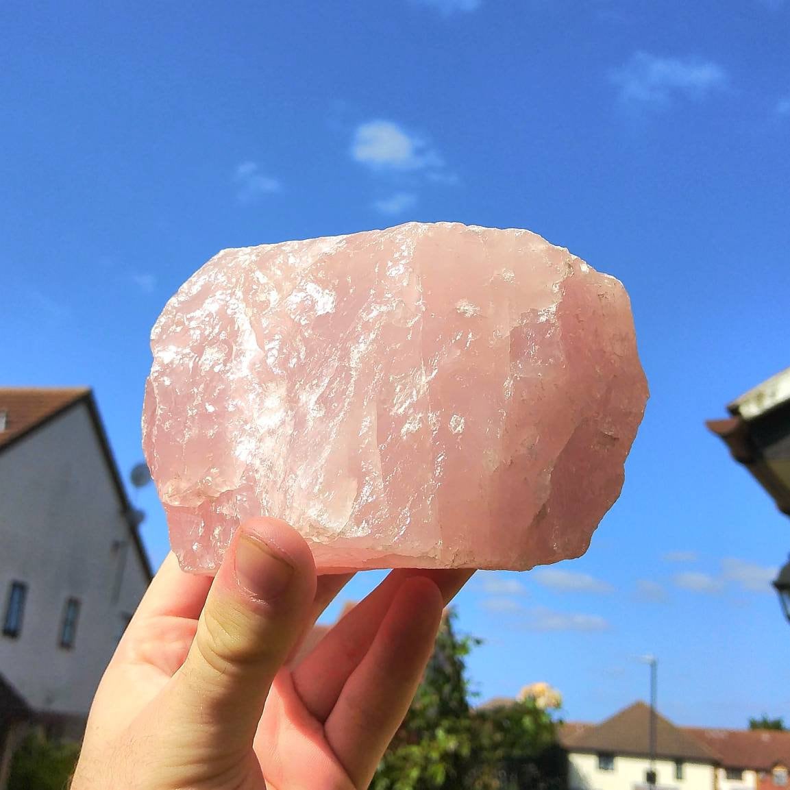Craft Supplies & Tools Large Chunk Rose Quartz x1 350-500 grams Stones ...