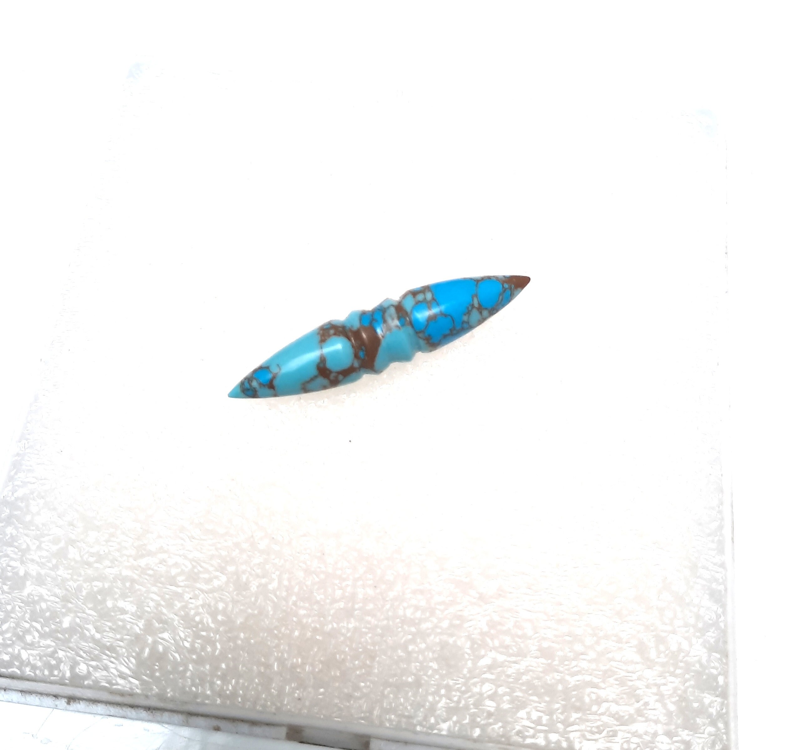 Copper Turquoise Carved Wear Septum Tusk Gemstone Septum Tusk Horn ...