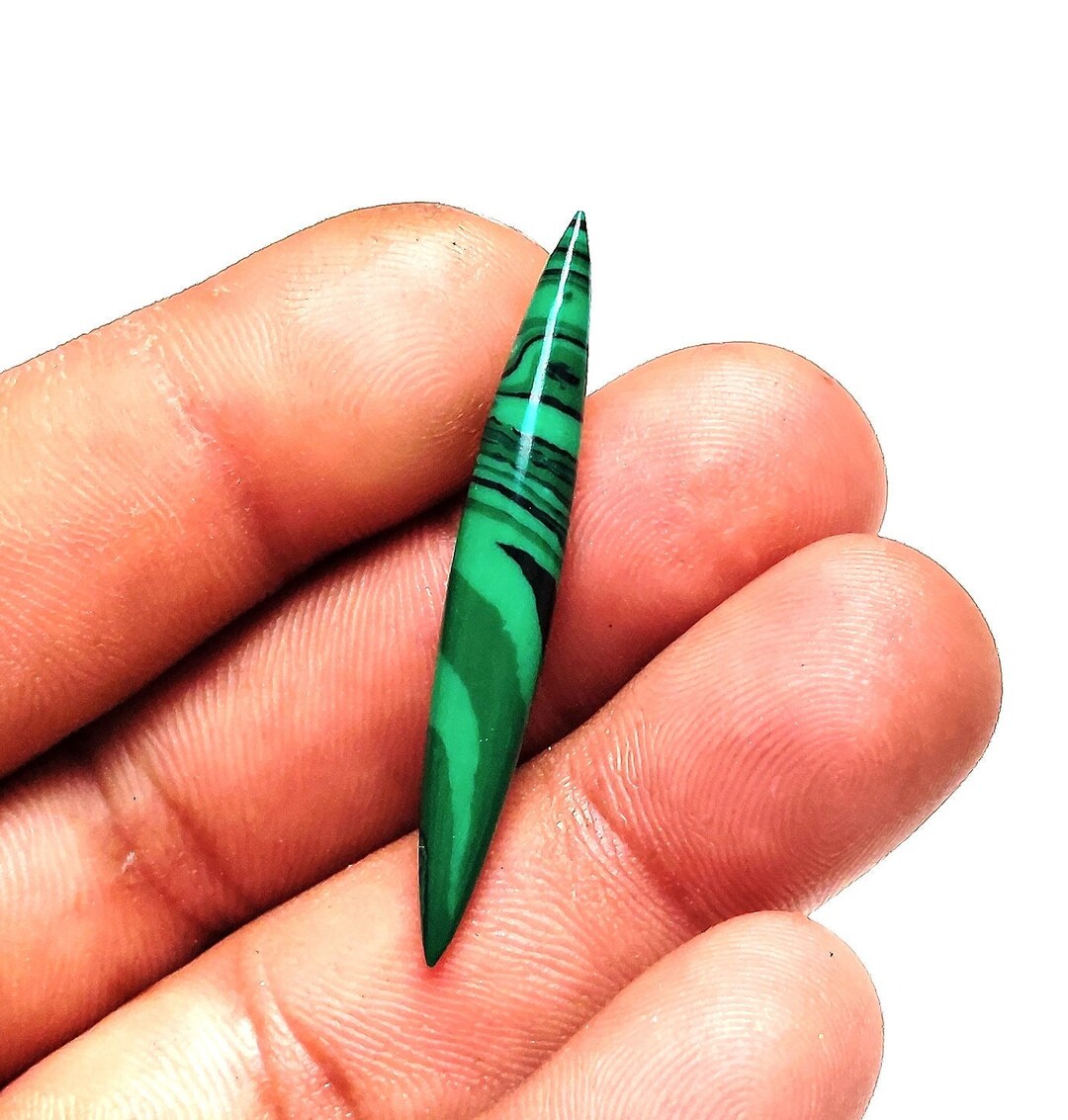 Malachite Gemstone Bone Septum Tusk Gemstone, Septum Tusk Horn Spike ...