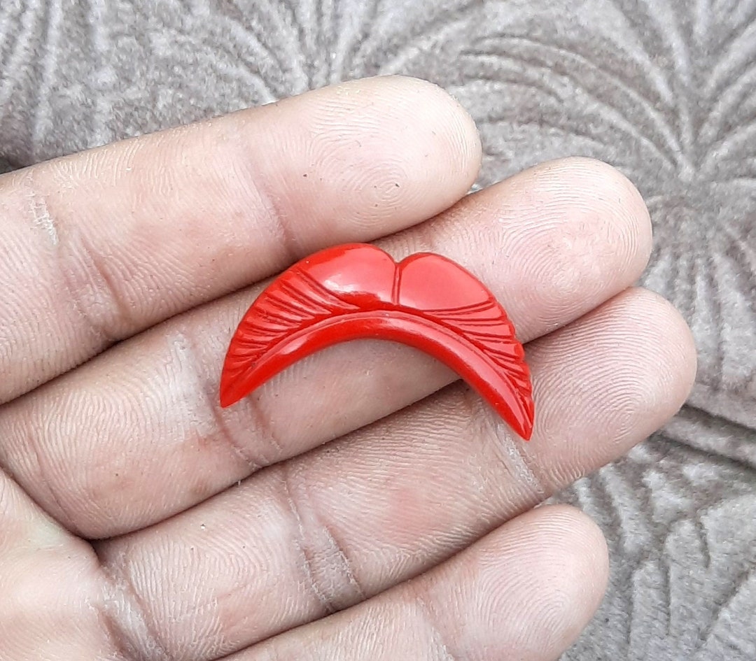 Red Coral Carved, Pincher Septum Tusk Tribal, Spike Horn Spike Septum ...