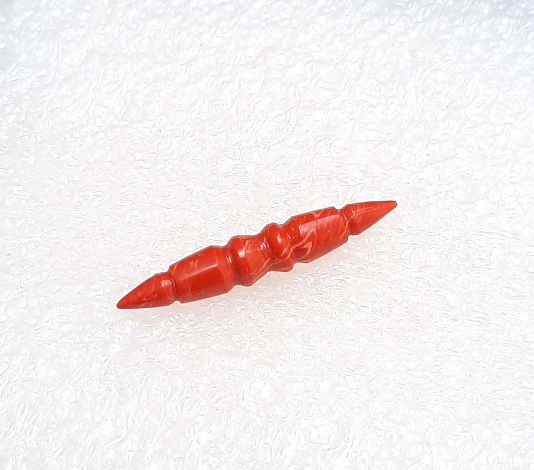Red Stone Carved Nose Wear Septum Tusk, Tribal Body Jewelry, Septum ...