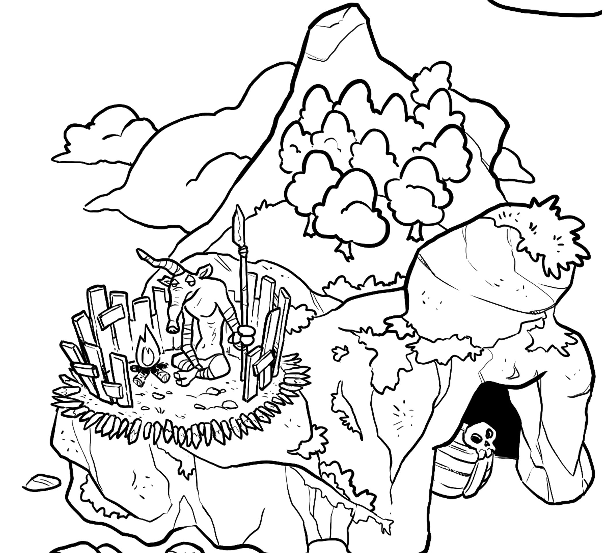 Giant Coloring Poster - Zelda Tears of the Kingdom - Black and White ...