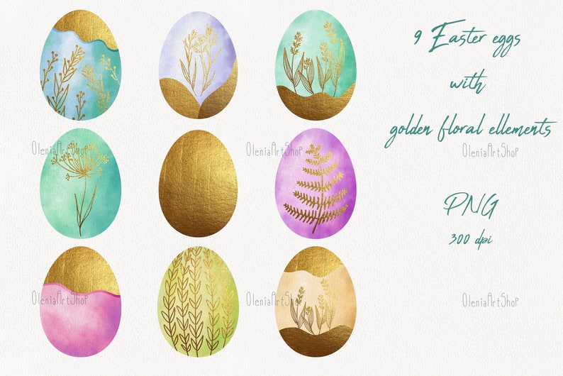 Watercolor Easter Clipart, Watercolor Easter Eggs, Pastel Easter Eggs ...