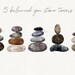 Zen Stone Tower Clipart, Balanced Stones Art, Watercolor Pebble Stones ...