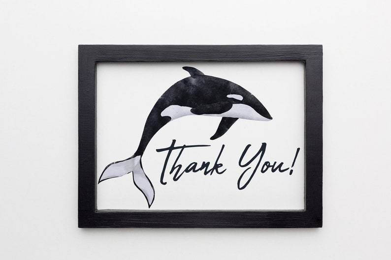 Watercolor Orca Clipart, Instant Download, Black Orcas, Orcas Set ...