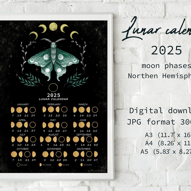Moon Calendar - Etsy