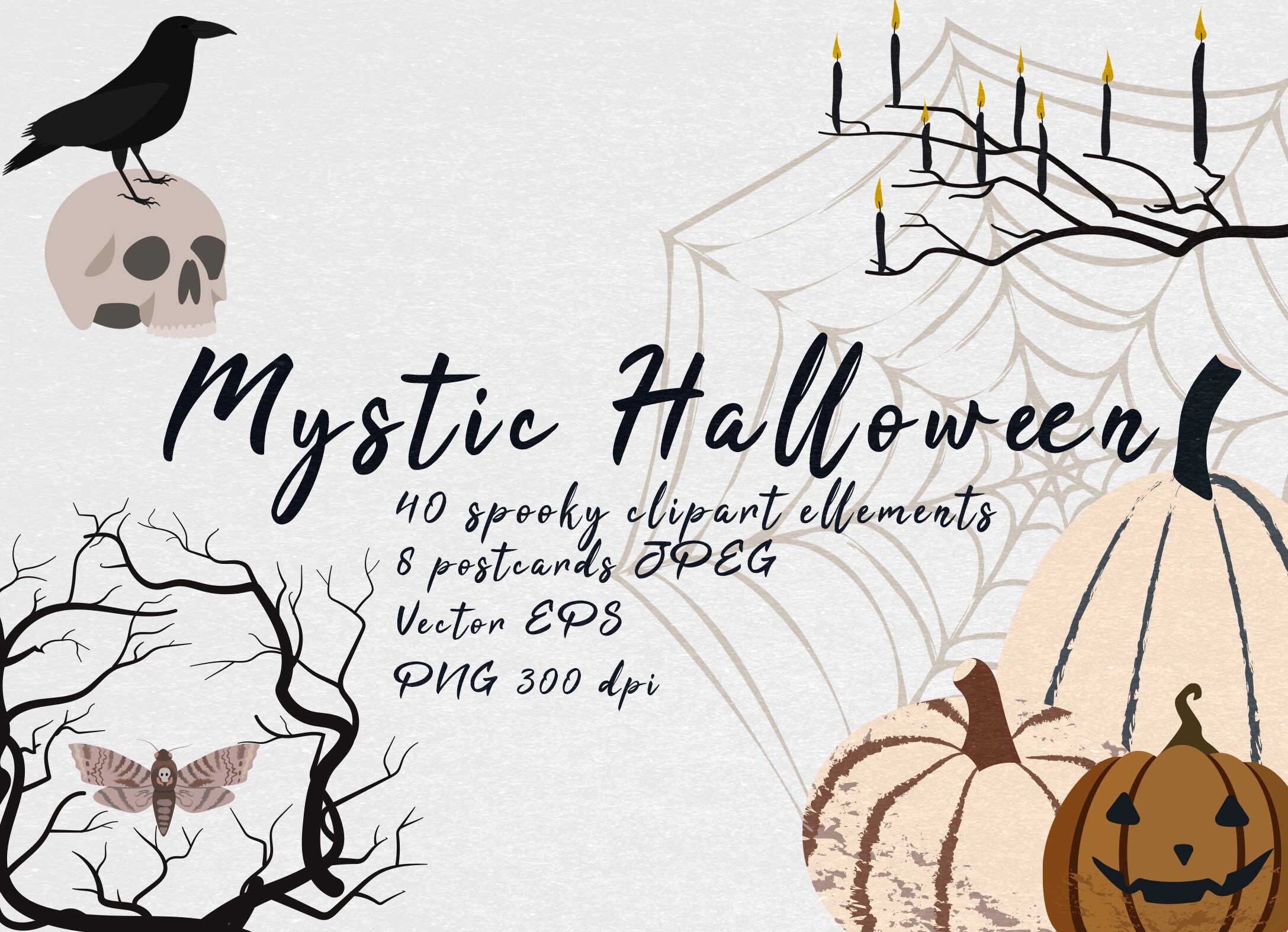 Halloween Clipart PNG Halloween Clipart EPS Vector Halloween - Etsy