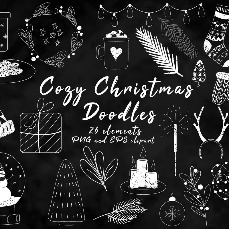 Chalkboard Doodles - Etsy