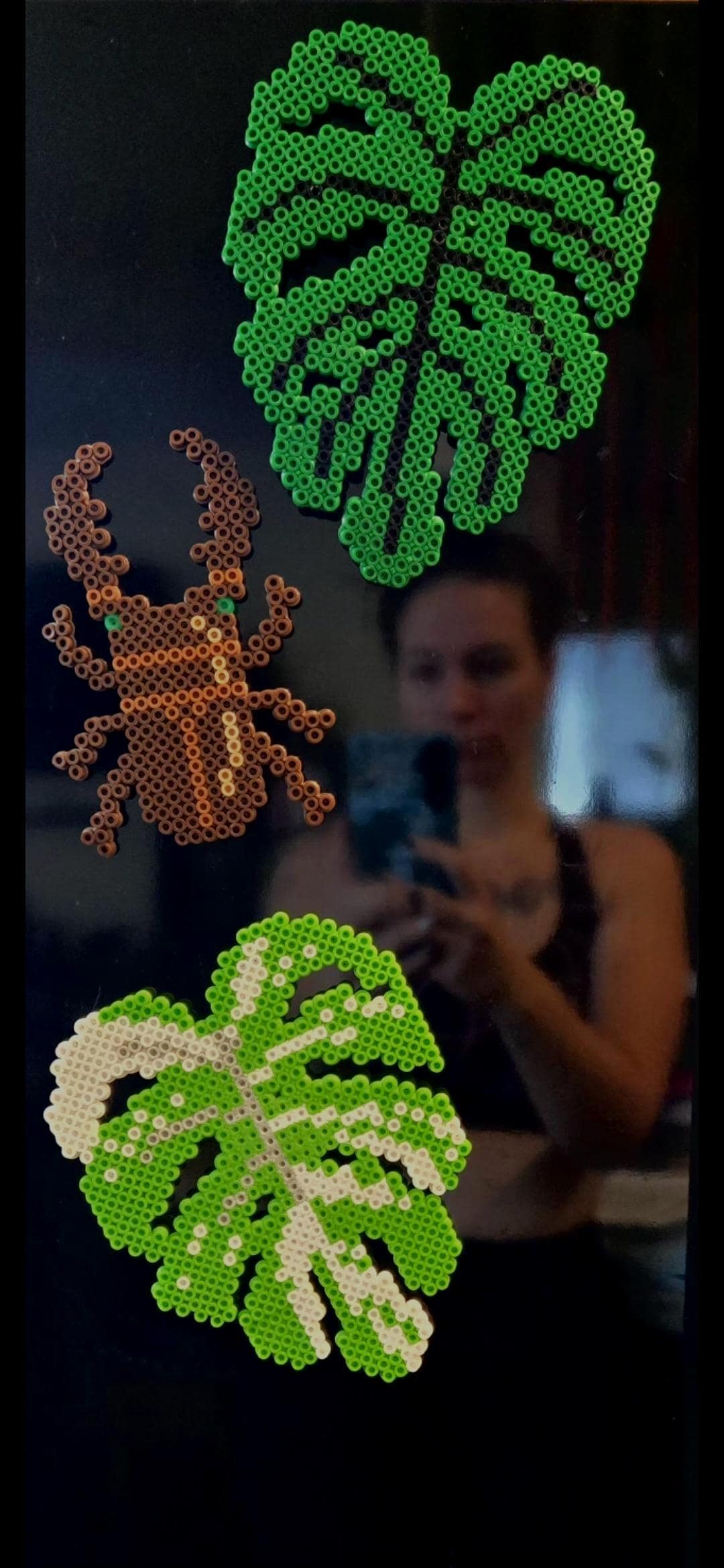 Monstera Leaf & Beetle Perler Bead Magnets - Etsy