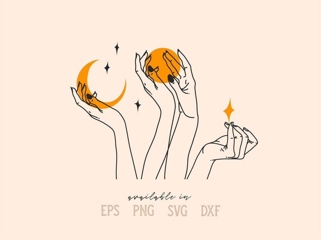 Celestial SVG Files for Cricut,moon Phases SVG Logo,moon,sun and Stars ...