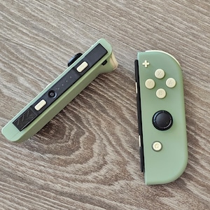 Matcha Green With Cream Buttons Custom Joycons - Etsy