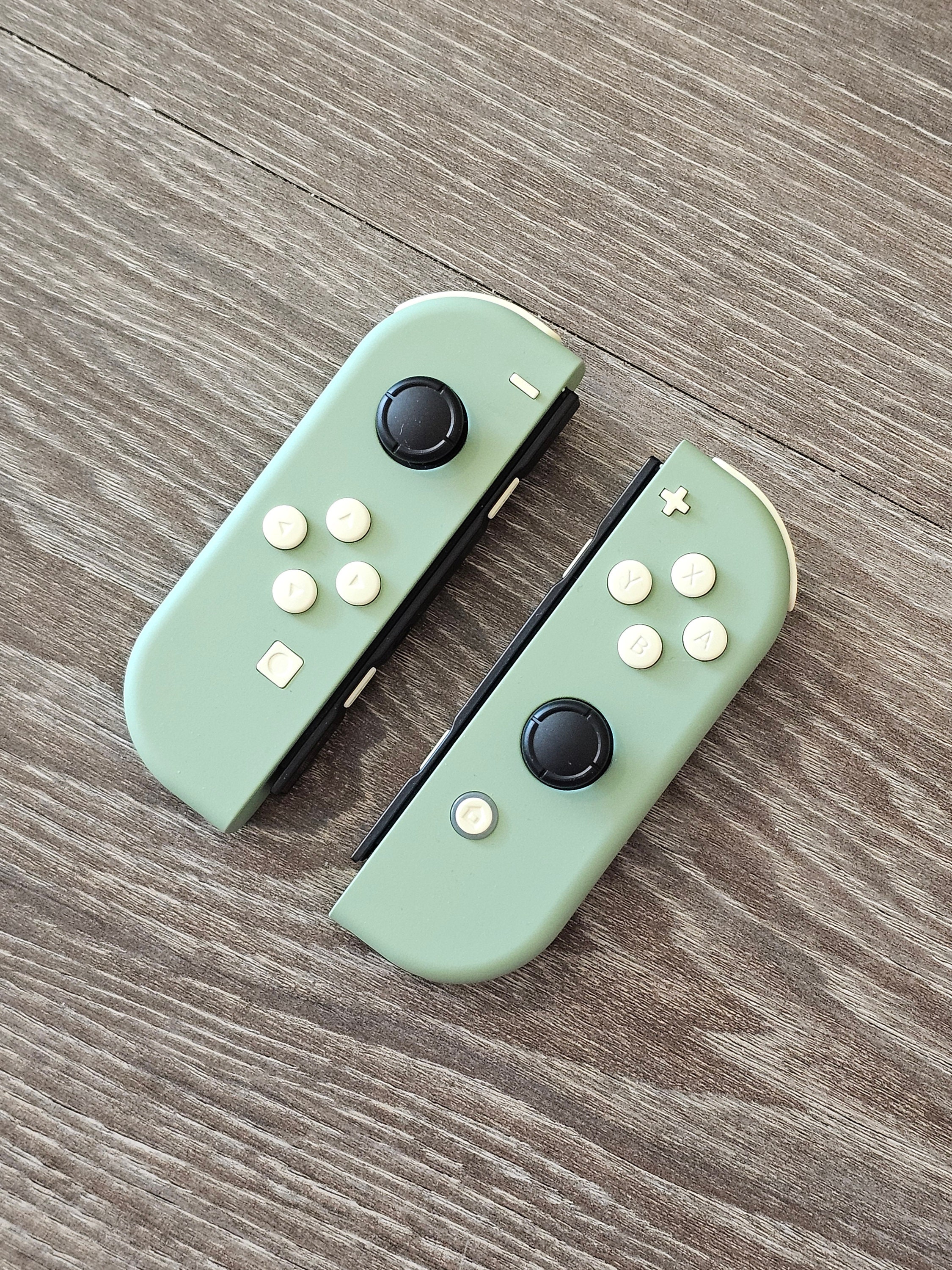 Matcha Green With Cream Buttons Custom Joycons - Etsy