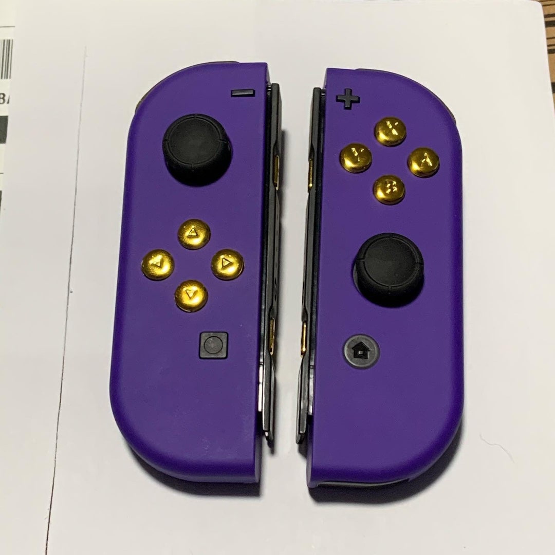Purple and Gold Custom Joycons - Etsy