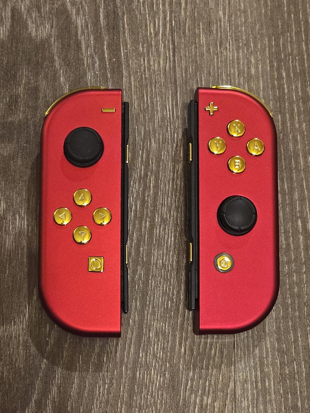 Red and Gold Custom Joycons - Etsy