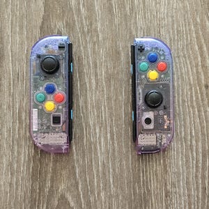 Clear Blue Purple Ombre Custom Joycons - Etsy