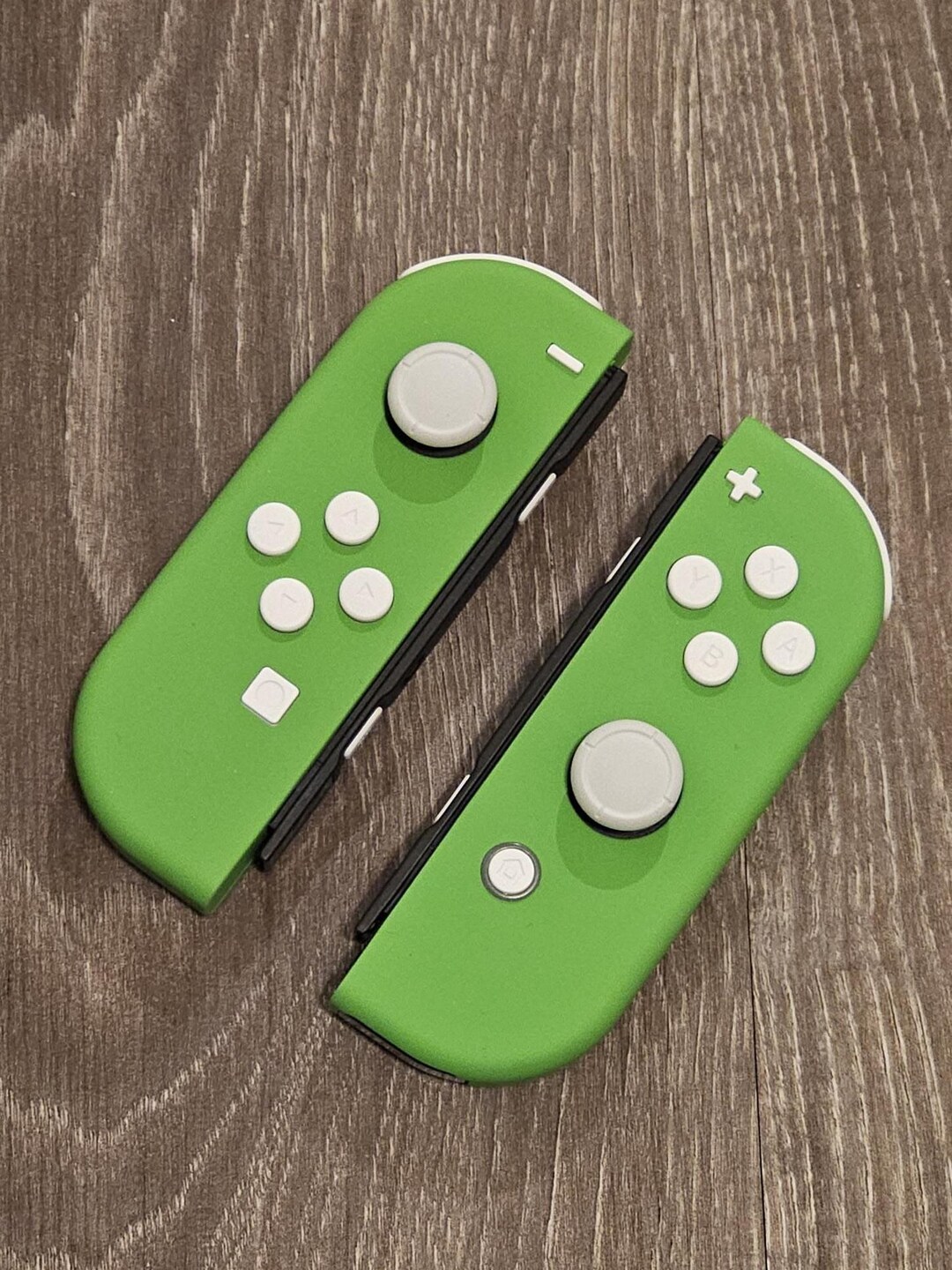 Bright Green With White Buttons Custom Joycons - Etsy