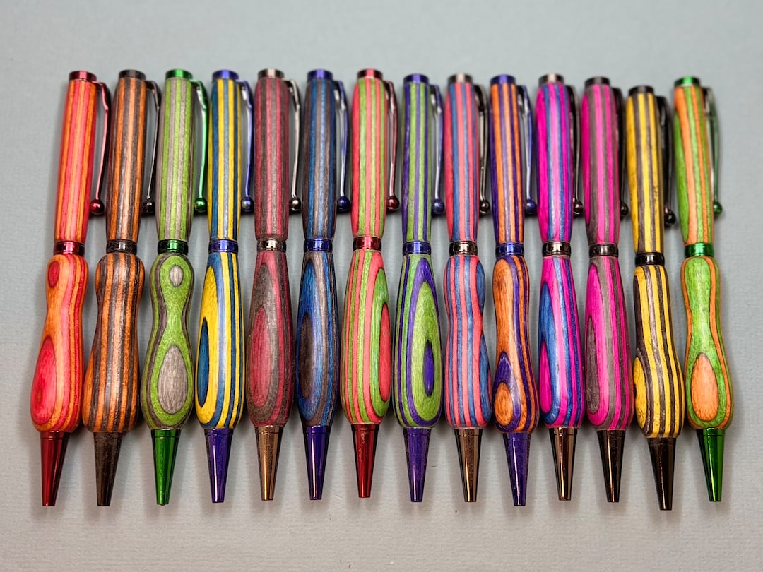 Hand Made Laminated Wood Pens. Lots of Colours - Etsy