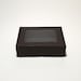 Black Cardboard Gift Boxes With Transparent Window and Lid 12 X 9 X 4 ...