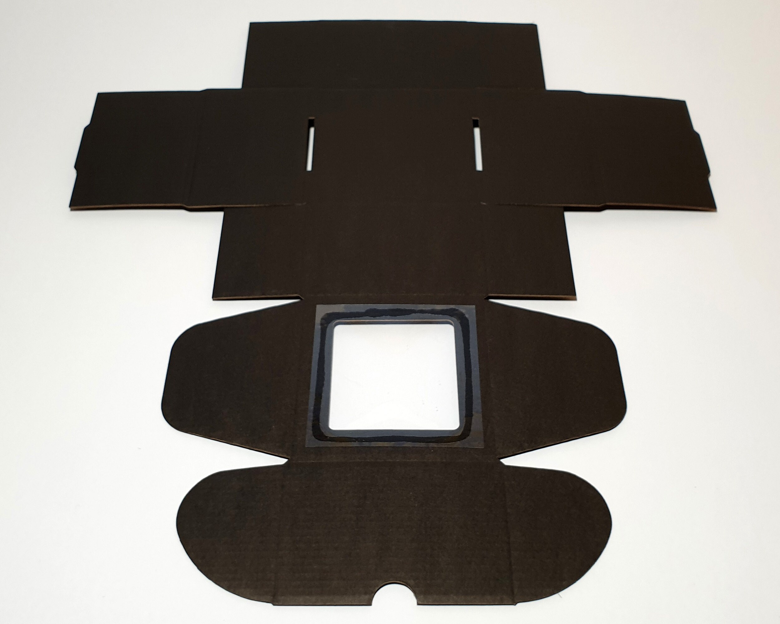 Black Cardboard Gift Boxes With Transparent Window and Lid | Etsy