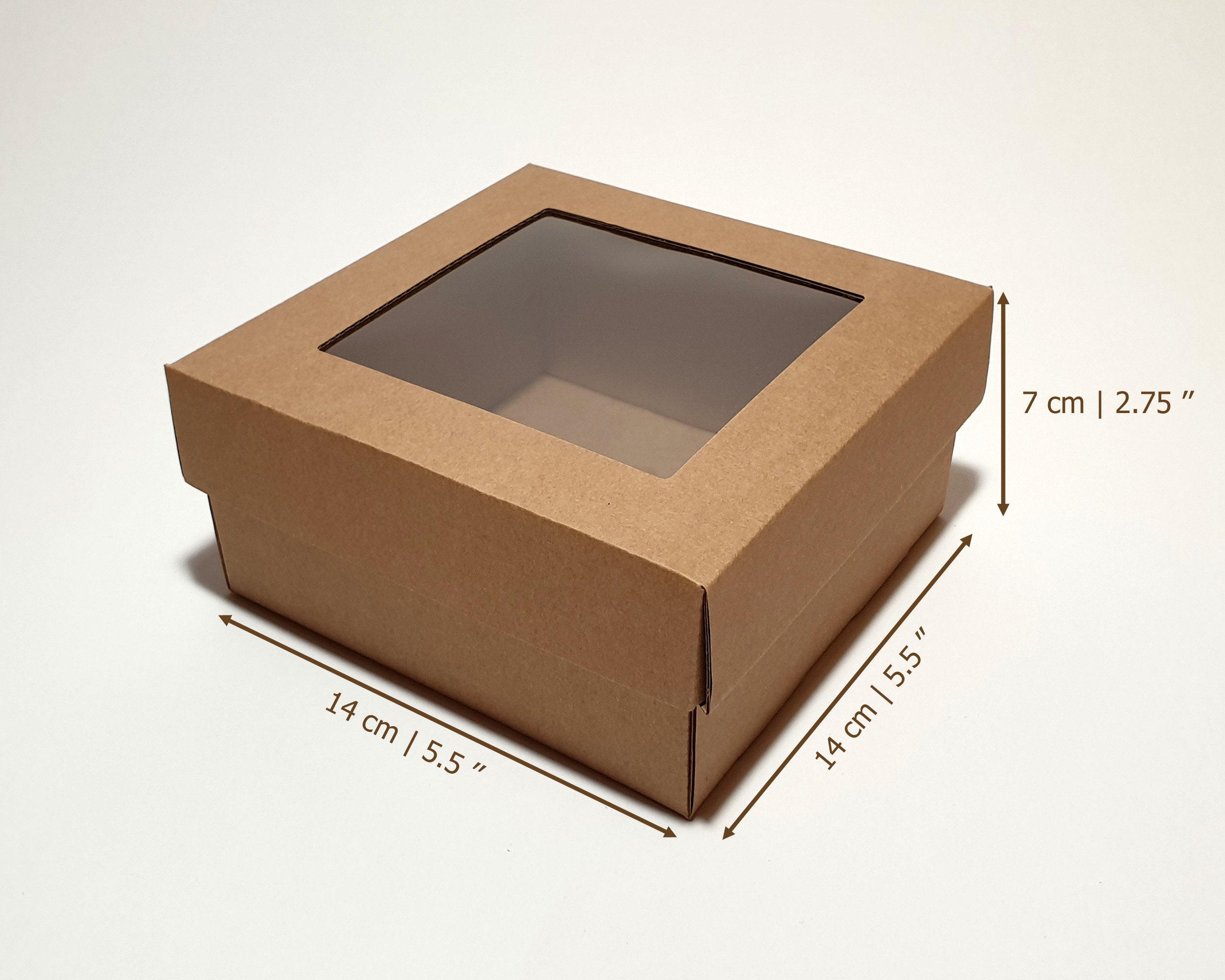 Cardboard Gift Boxes With Transparent Window and Removable Lid - Etsy