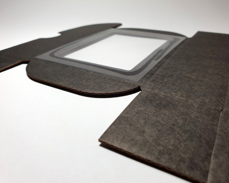 Black Cardboard Gift Boxes With Transparent Window and Lid - Etsy