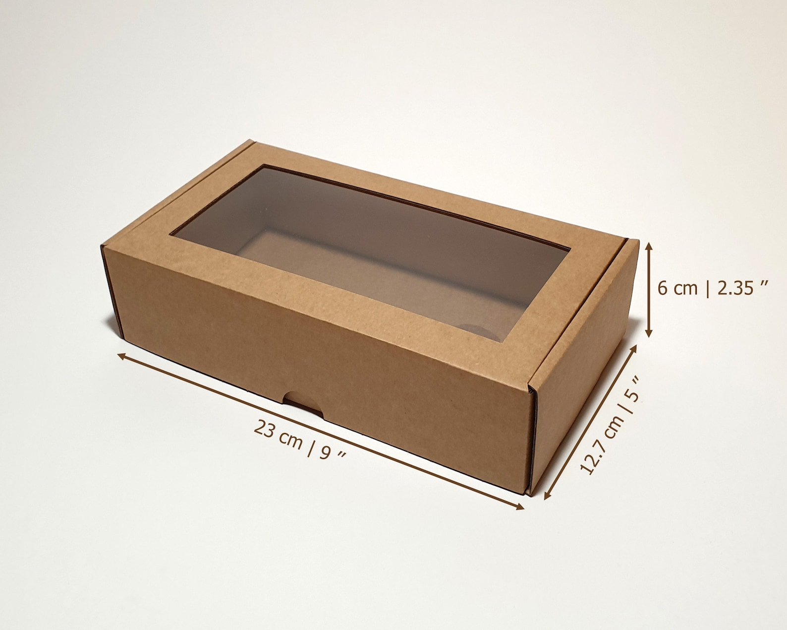 Boîtes cadeaux en carton avec fenêtre et couvercle transparents - 23 x ...