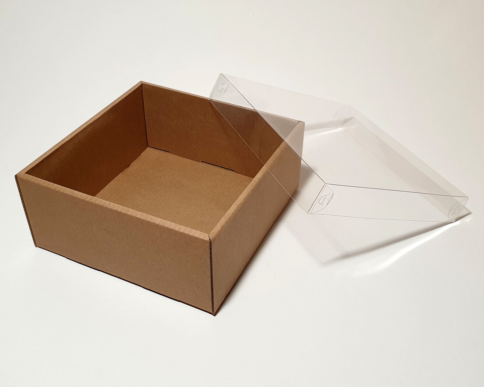 Cardboard Gift Boxes With Transparent Removable Lid - 15 X 15 X 7 Cm ...