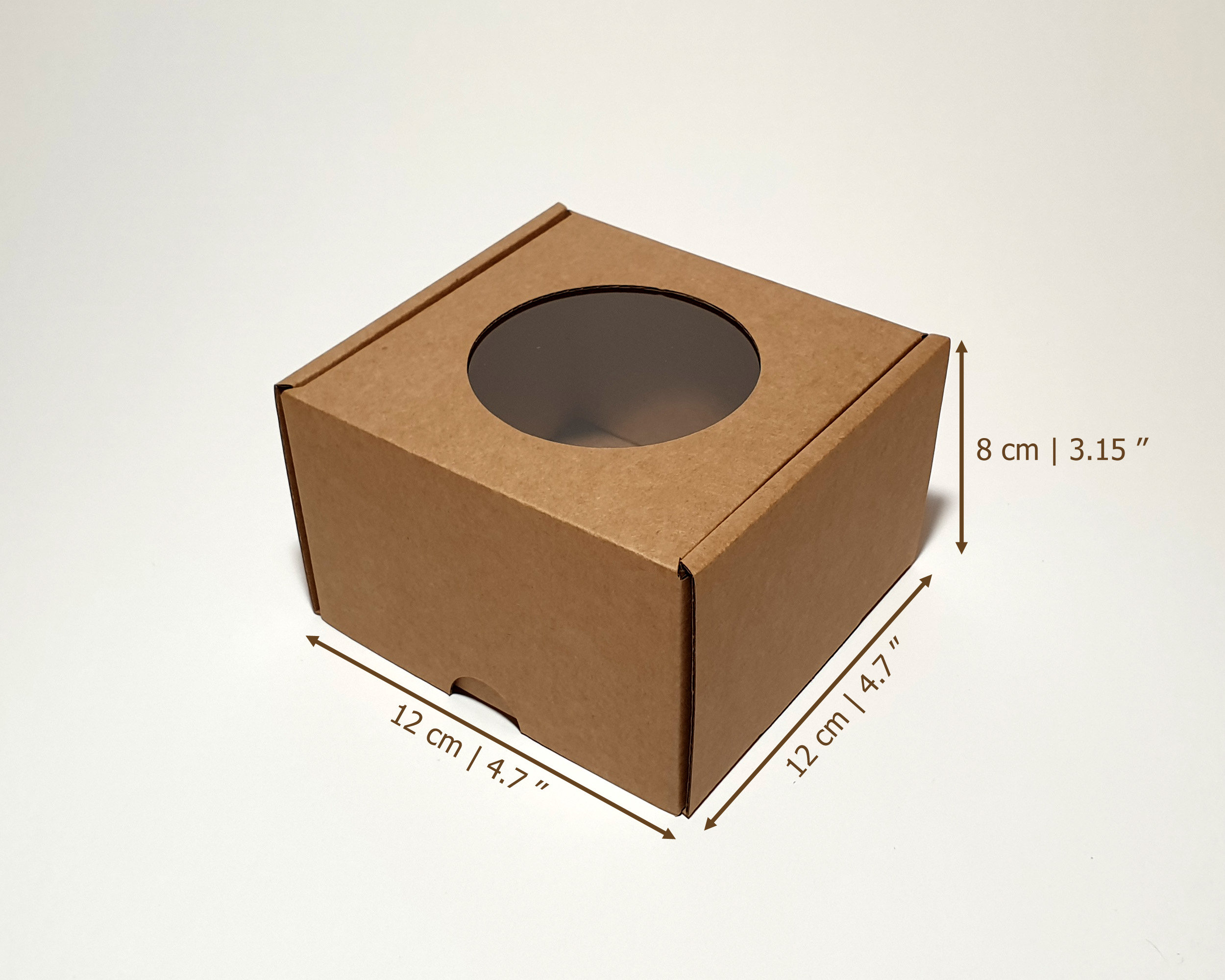 Cardboard Gift Boxes With Transparent Window and Lid - 12 X 12 X 8 Cm ...