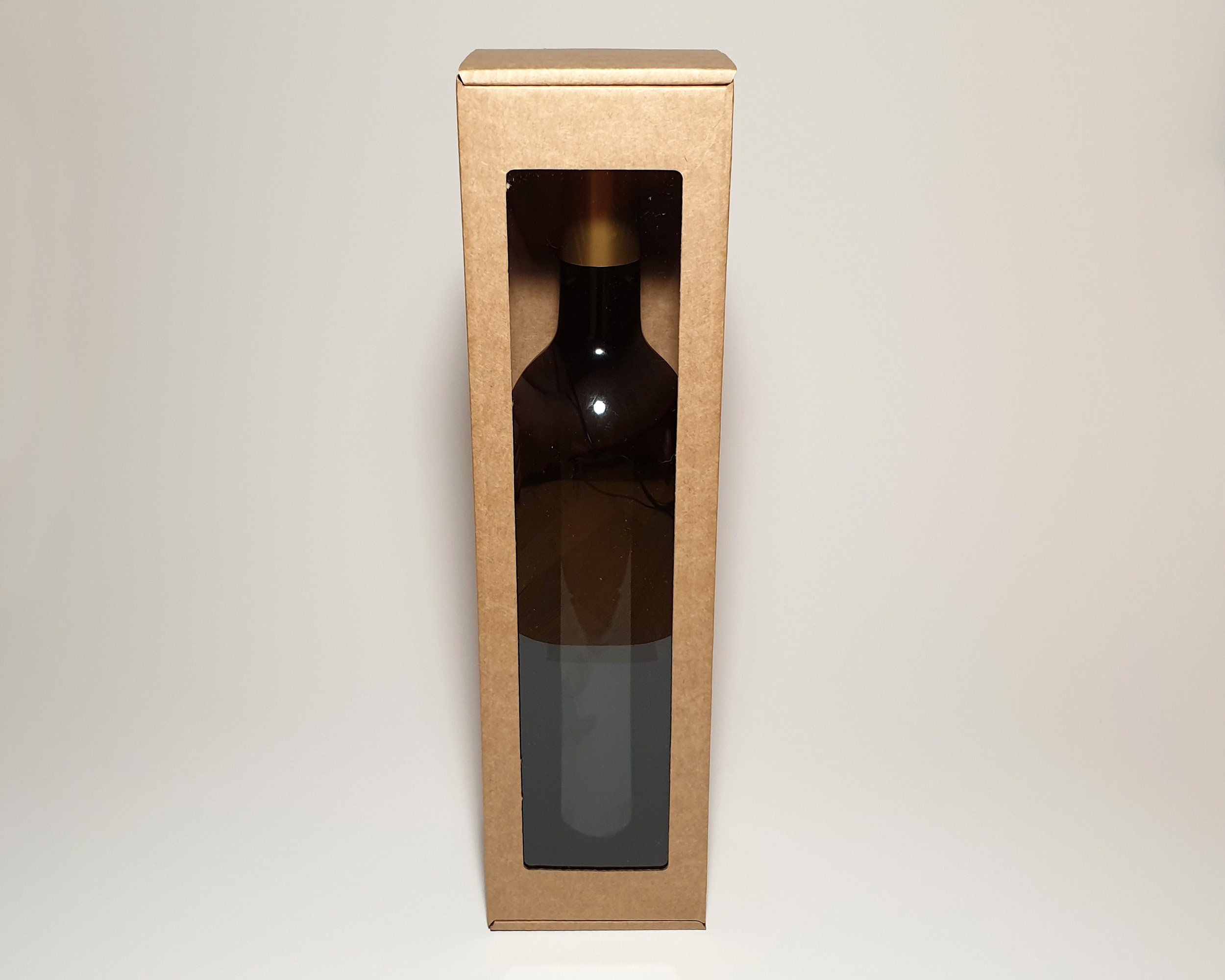 Wine Bottle Gift Boxes From Cardboard With Transparent Window - Etsy
