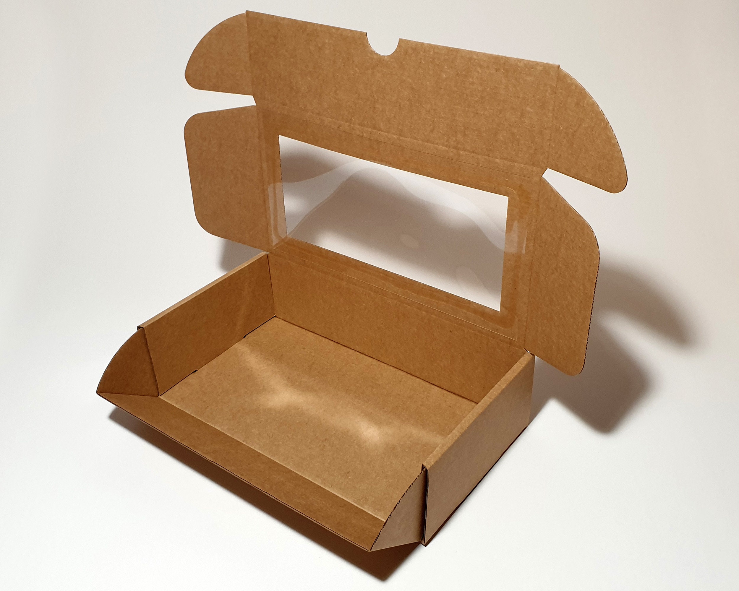 Cardboard Gift Boxes With Transparent Window and Lid - 23 X 12.7 X 6 Cm ...