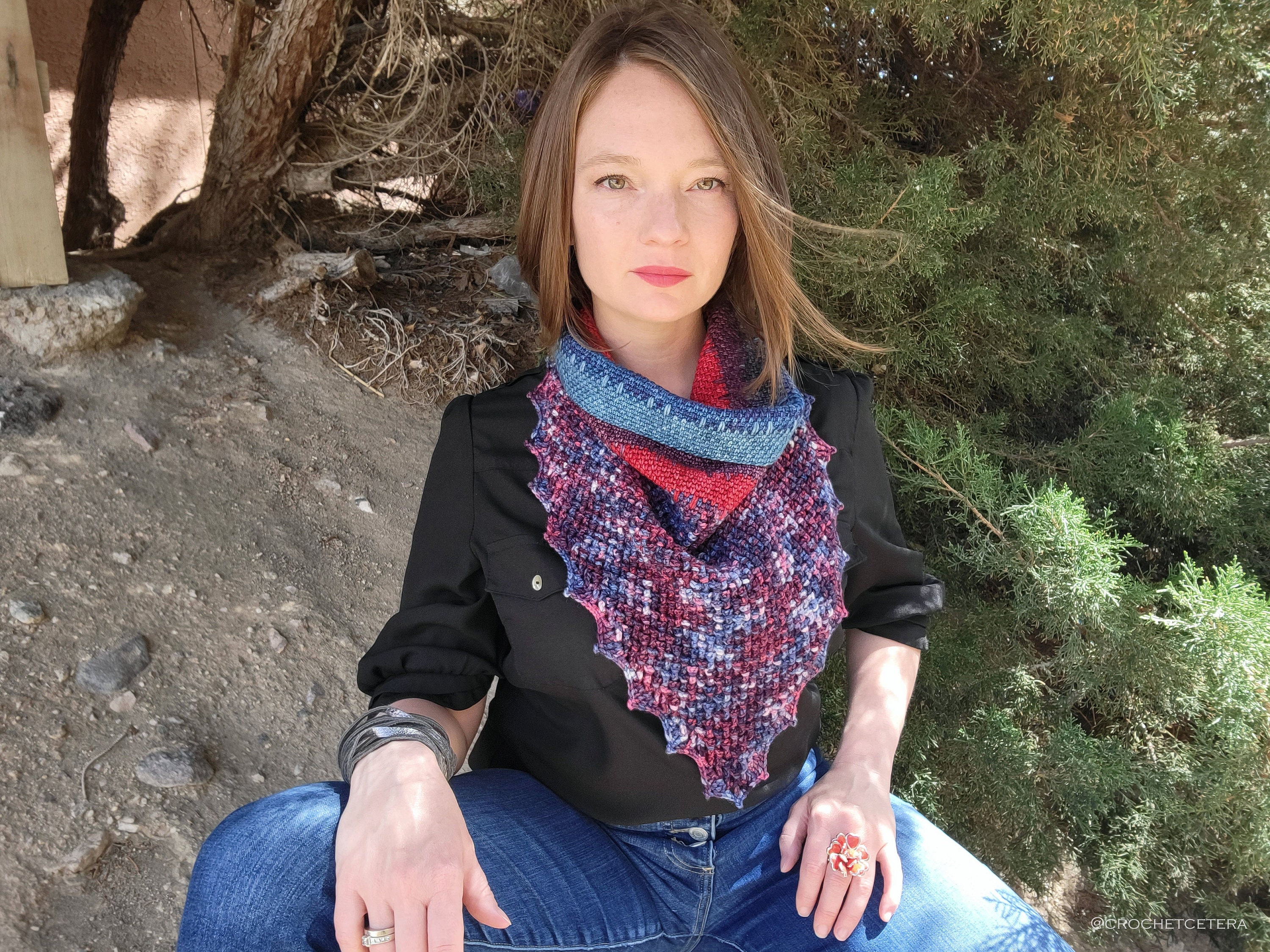 Cecily Handkerchief or Bandana Triangle Cowl With Mini Skeins - Etsy