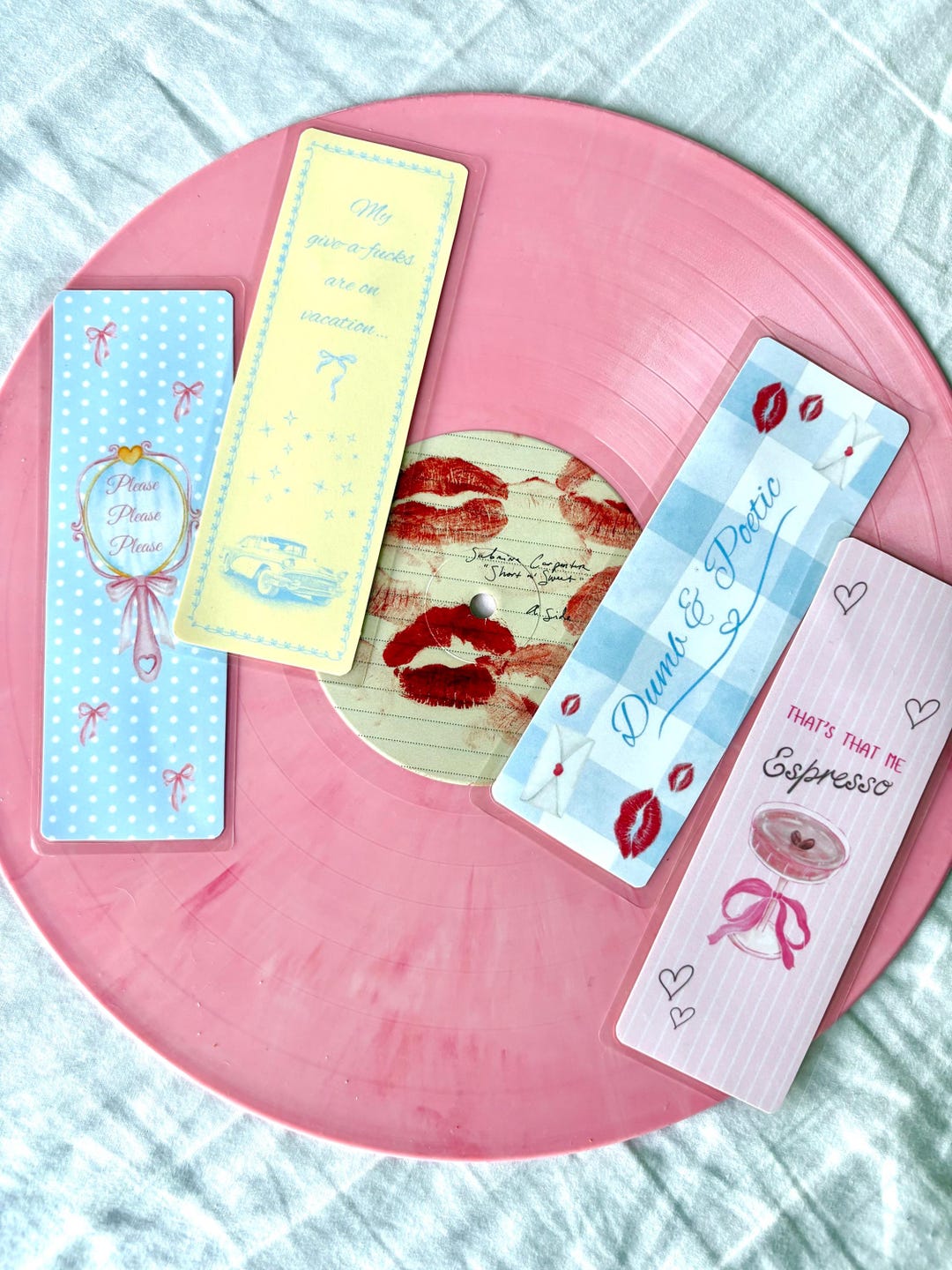 Sabrina Carpenter “short N Sweet” Inspired Bookmark Set | Dumb & Poetic ...