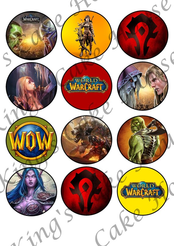 World of Warcraft Cupcake Toppers Edible Icing Sheets Cake - Etsy