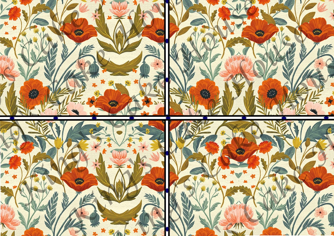 Floral Cake Wrap, Edible Icing Sheets, Set of 2. Flower Cake Decoration ...