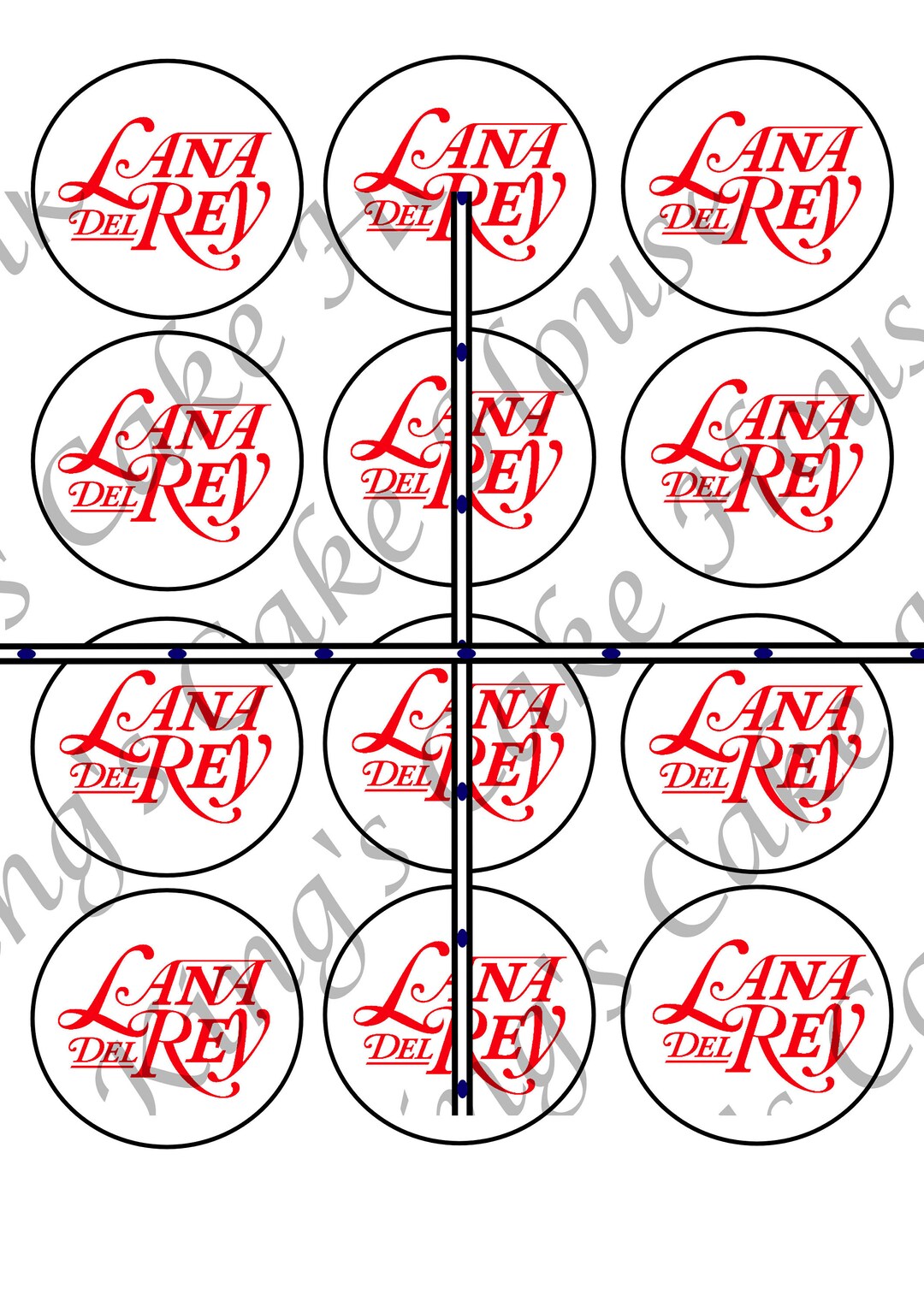 Lana Del Rey Edible Cupcake Toppers, Lana Del Rey Theme. Birthday ...