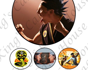 Cobra Kai Round Cake Topper Edible Icing Sheet. Birthday Cake | Etsy