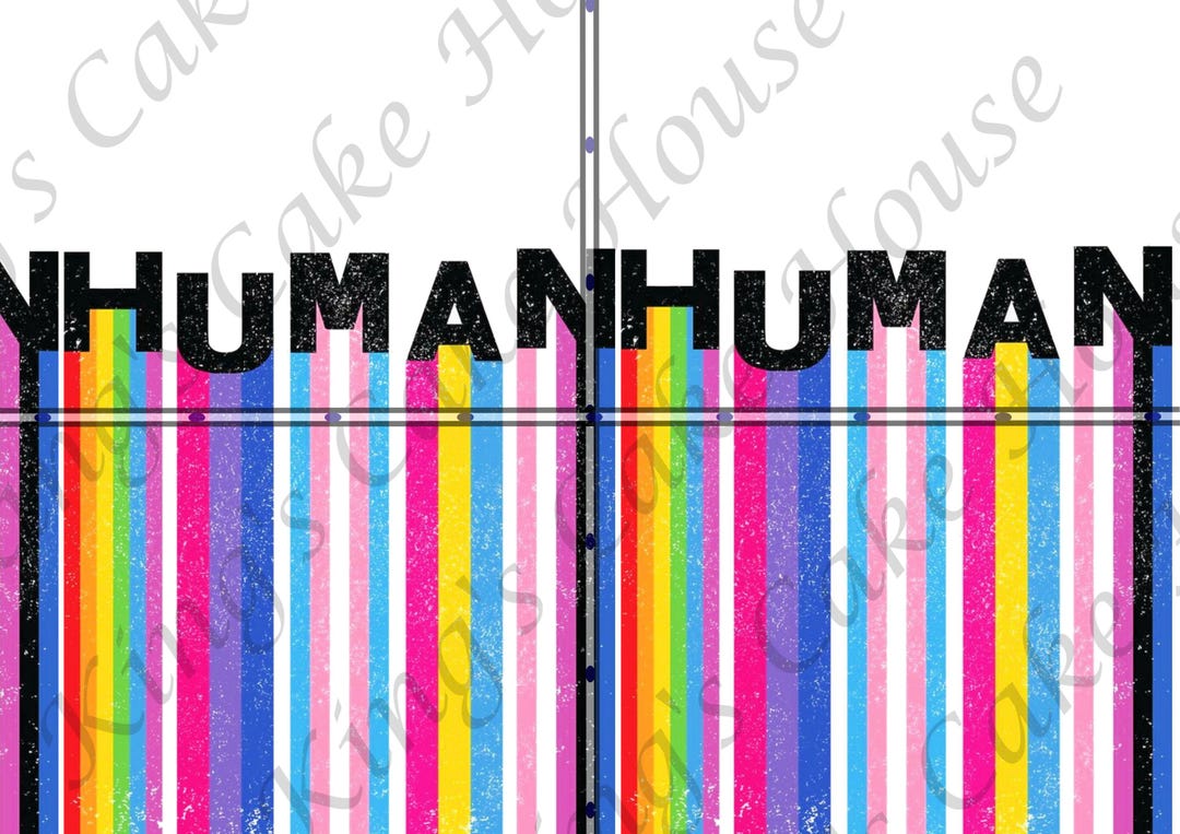 PRIDE Cake Wrap, Edible Icing Sheets, Set of 2. Pride Human Love Cake ...