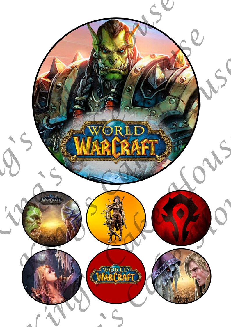 World of Warcraft Cake and Cupcake Toppers Edible Icing - Etsy