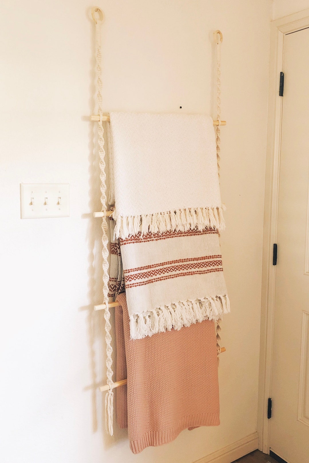 Macrame Hanging Ladder Blanket Ladder Plant Ladder - Etsy