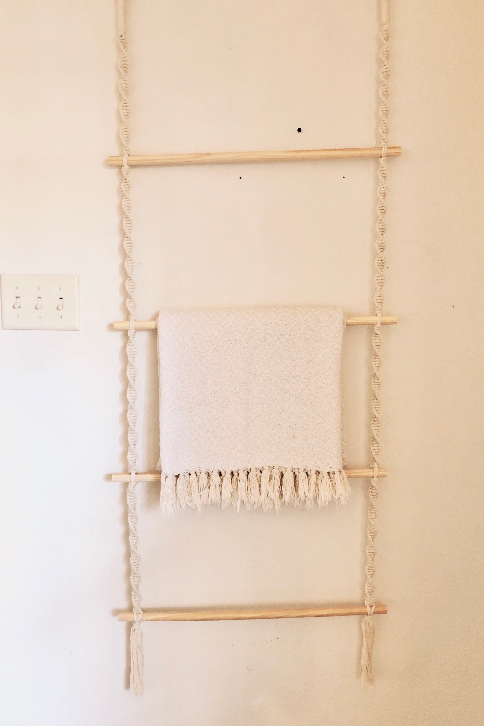 Macrame Hanging Ladder Blanket Ladder Plant Ladder - Etsy
